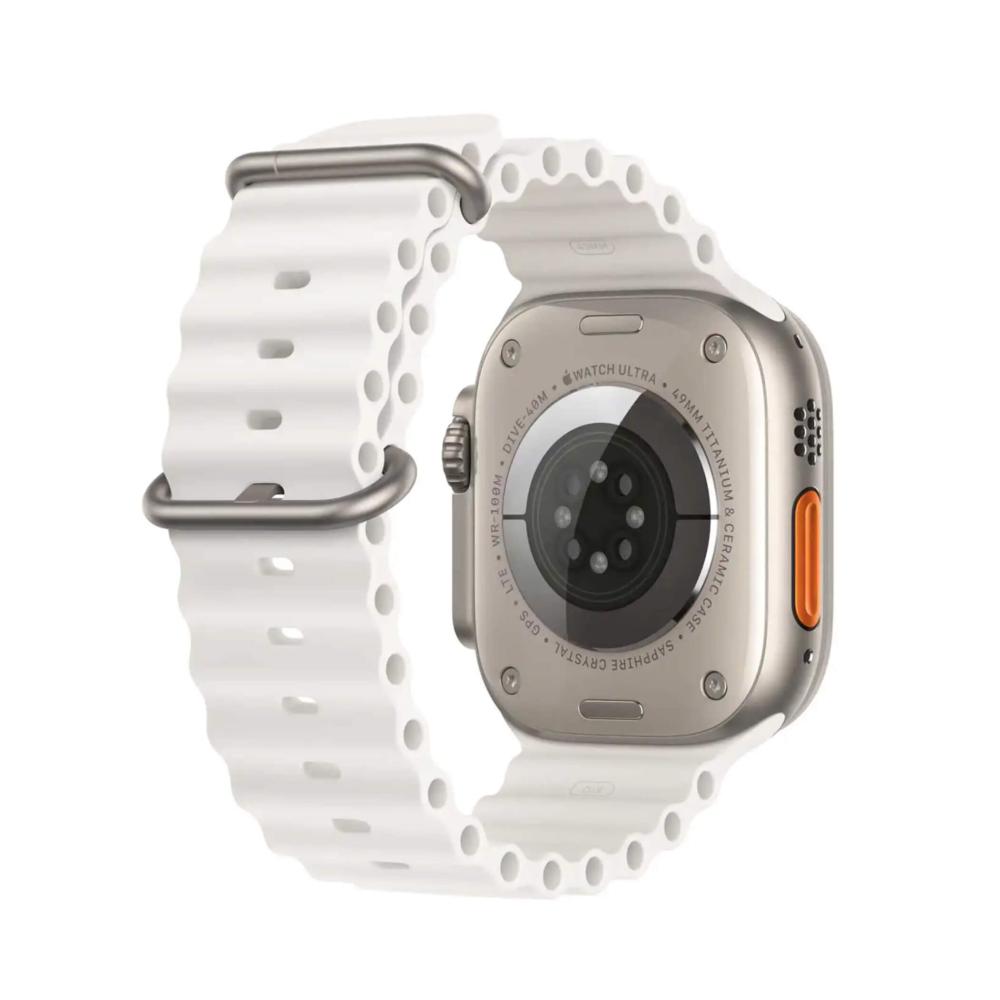 Apple Watch Ultra GPS + Cellular 49mm Titan Ocean Armband weiß ...