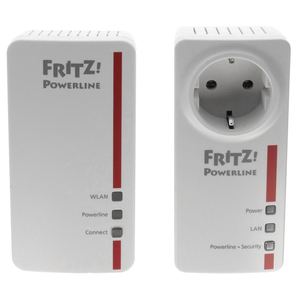 Fritz! Powerline 1260E Repeater Set (Altes Modell) weiß rot | asgoodasnew