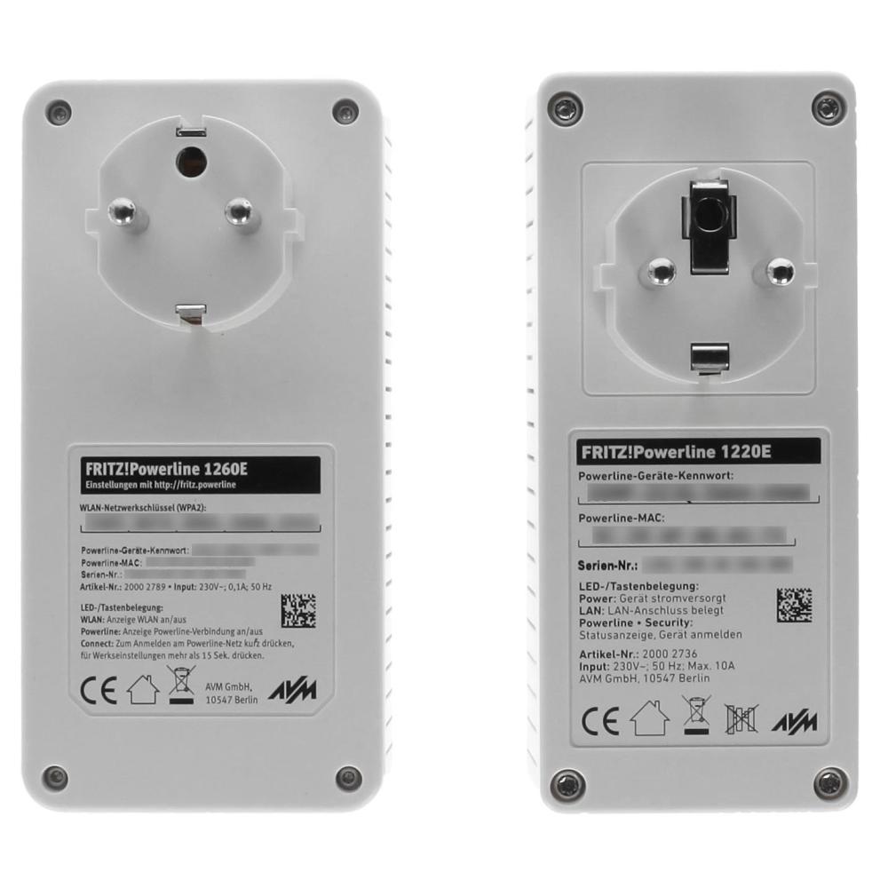Fritz! Powerline 1260E Repeater Set (Altes Modell) weiß rot | asgoodasnew
