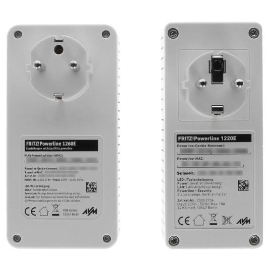 Fritz! Powerline 1260E Repeater Set (Altes Modell) blanc rouge ...